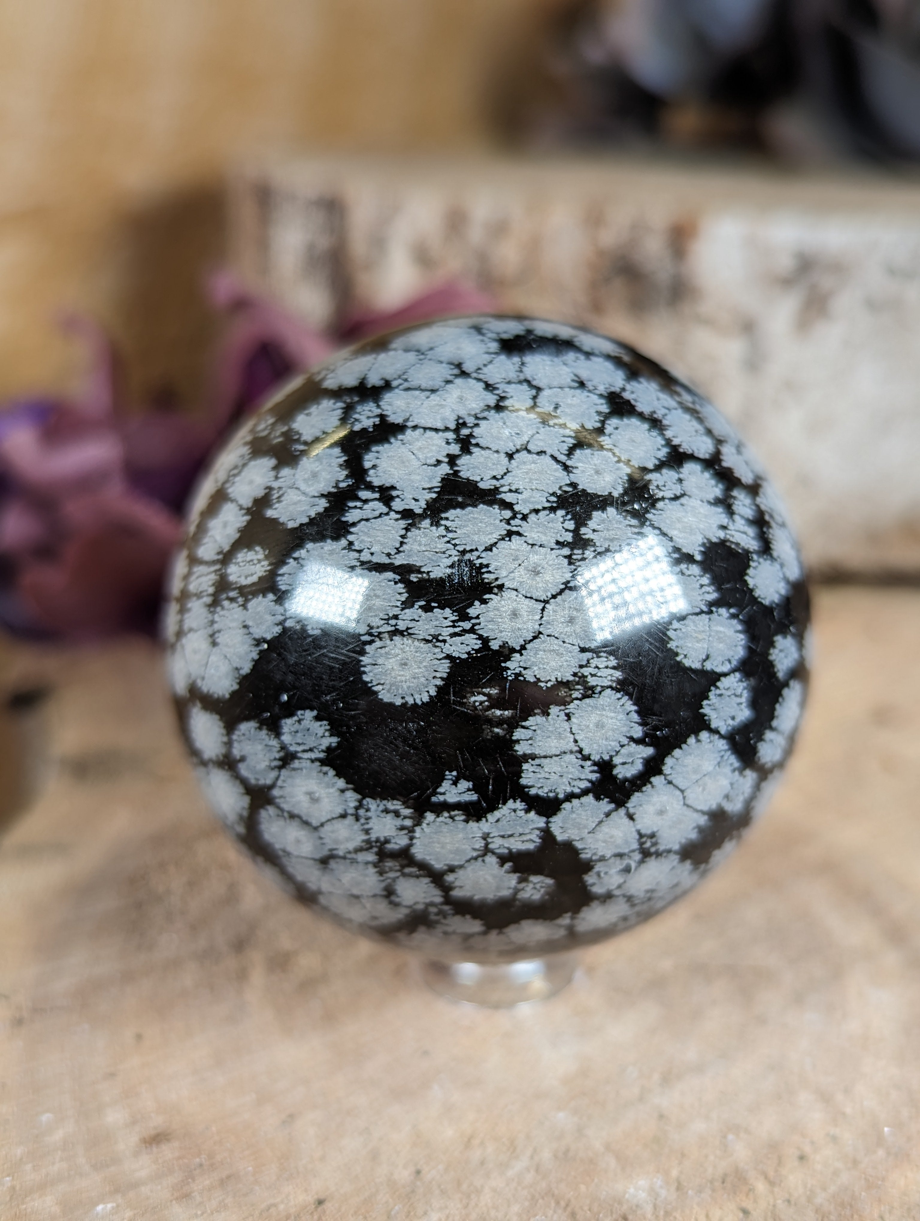 Snowflake Obsidian Sphere – Little Flower Naturals