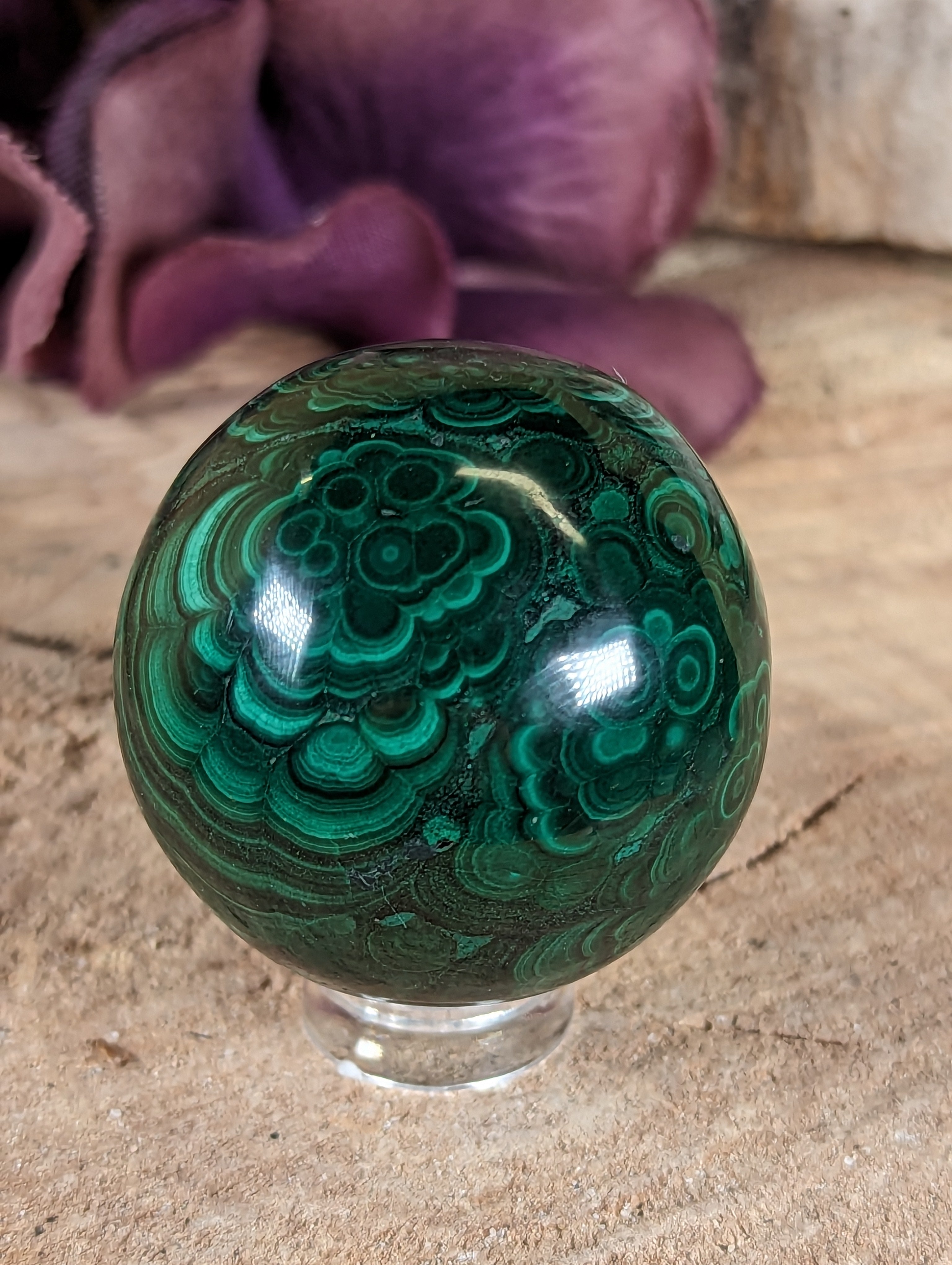 Malachite Sphere – Little Flower Naturals